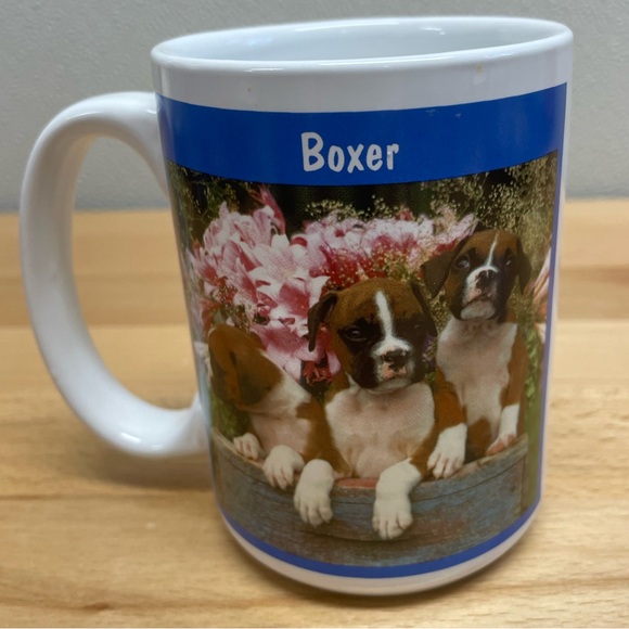 Dining | Boxer Puppy Mug With Floral Design | Poshmark